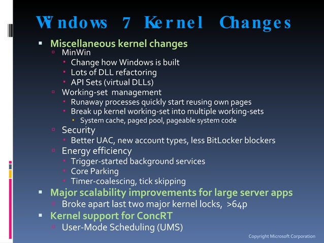 Evolution of the Windows Kernel Architecture, by Dave Probert | PPT