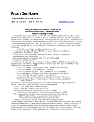 Peggy Sue Nairn Resume 2015 Recent updated | DOCX