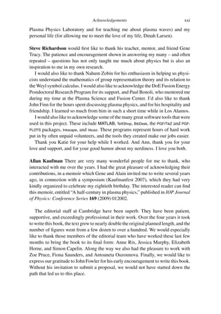 Ray Tracing And Beyond Phase Space Methods In Plasma Wave Theory Tracy ...