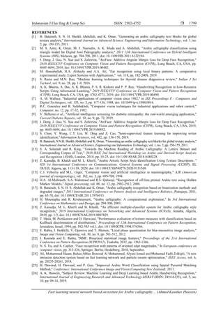 Fast learning neural network based on texture for Arabic calligraphy ...