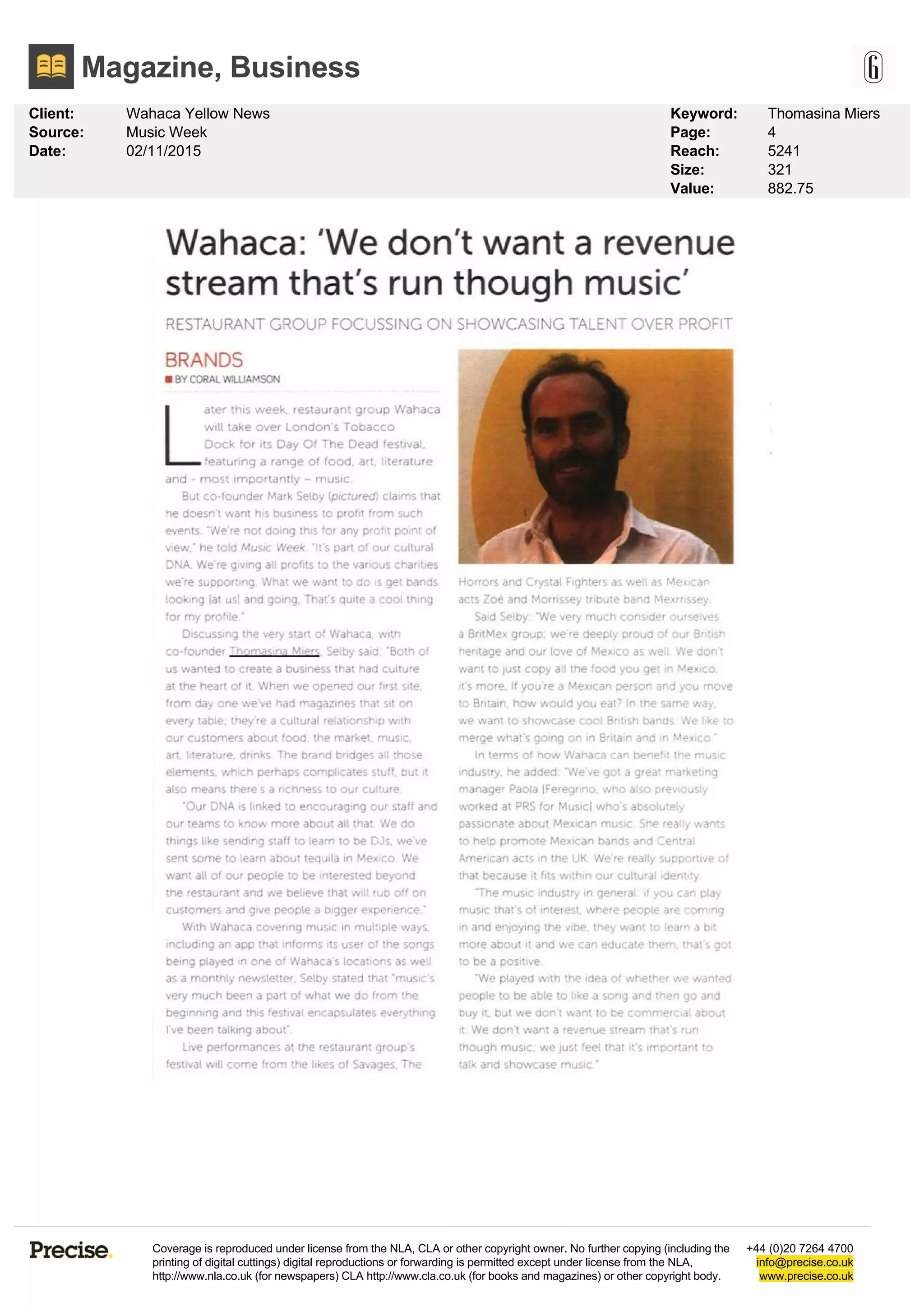 Music Week Magazine - 041115 | PDF