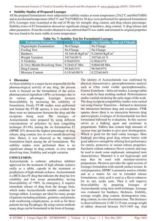 Acetazolamide Lozenges as the Promising Candidate for Prophylaxis of ...