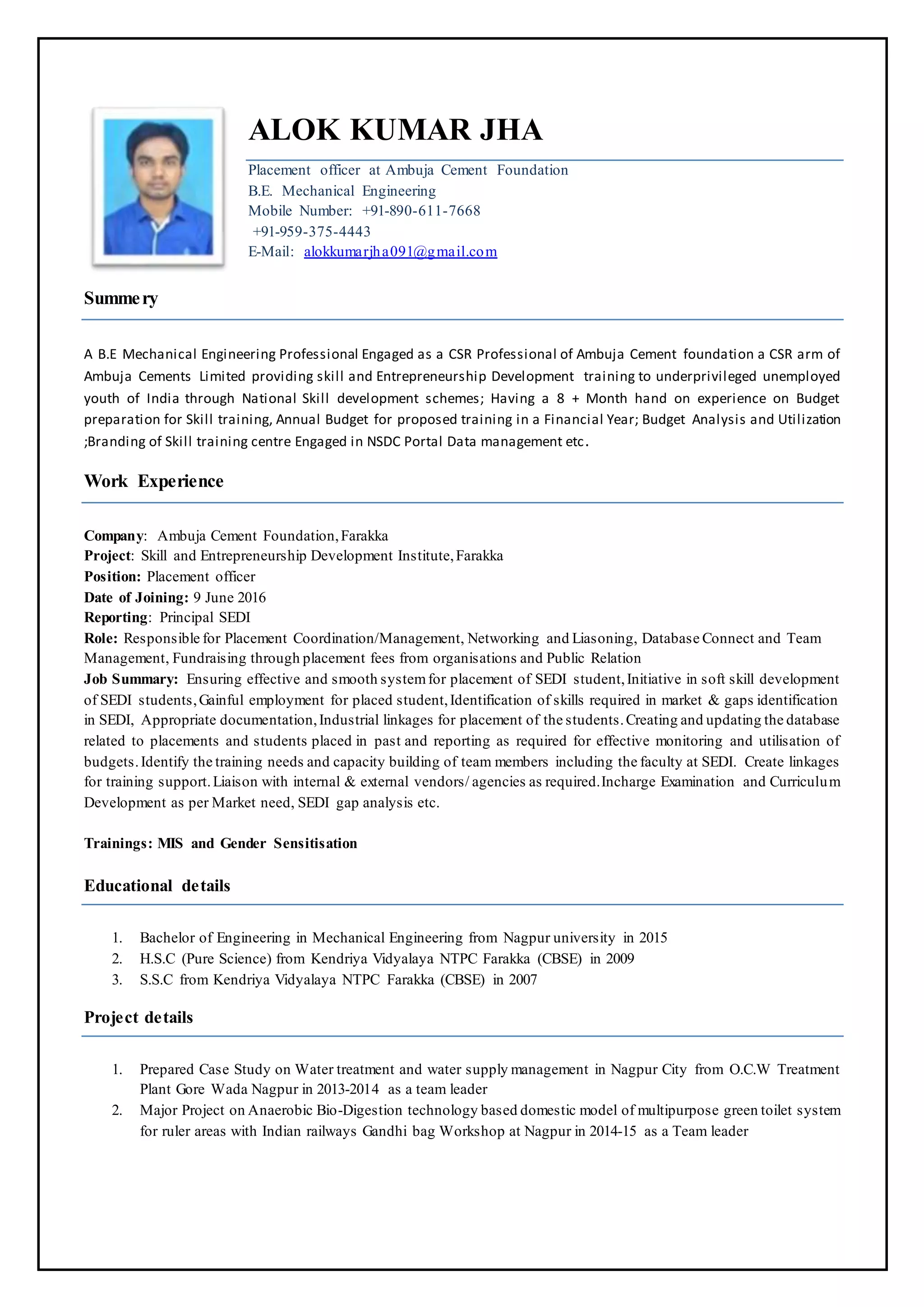 ALOK KUMAR JHA CV.DOX