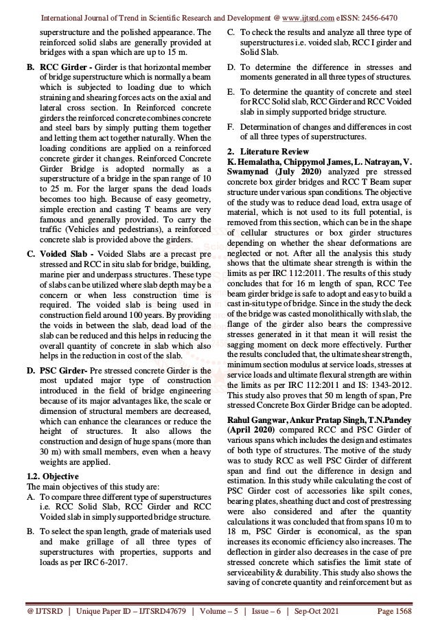 Comparative Analysis and Design of Voided Slab and RCC I Girder with Solid Slab in Bridge ...