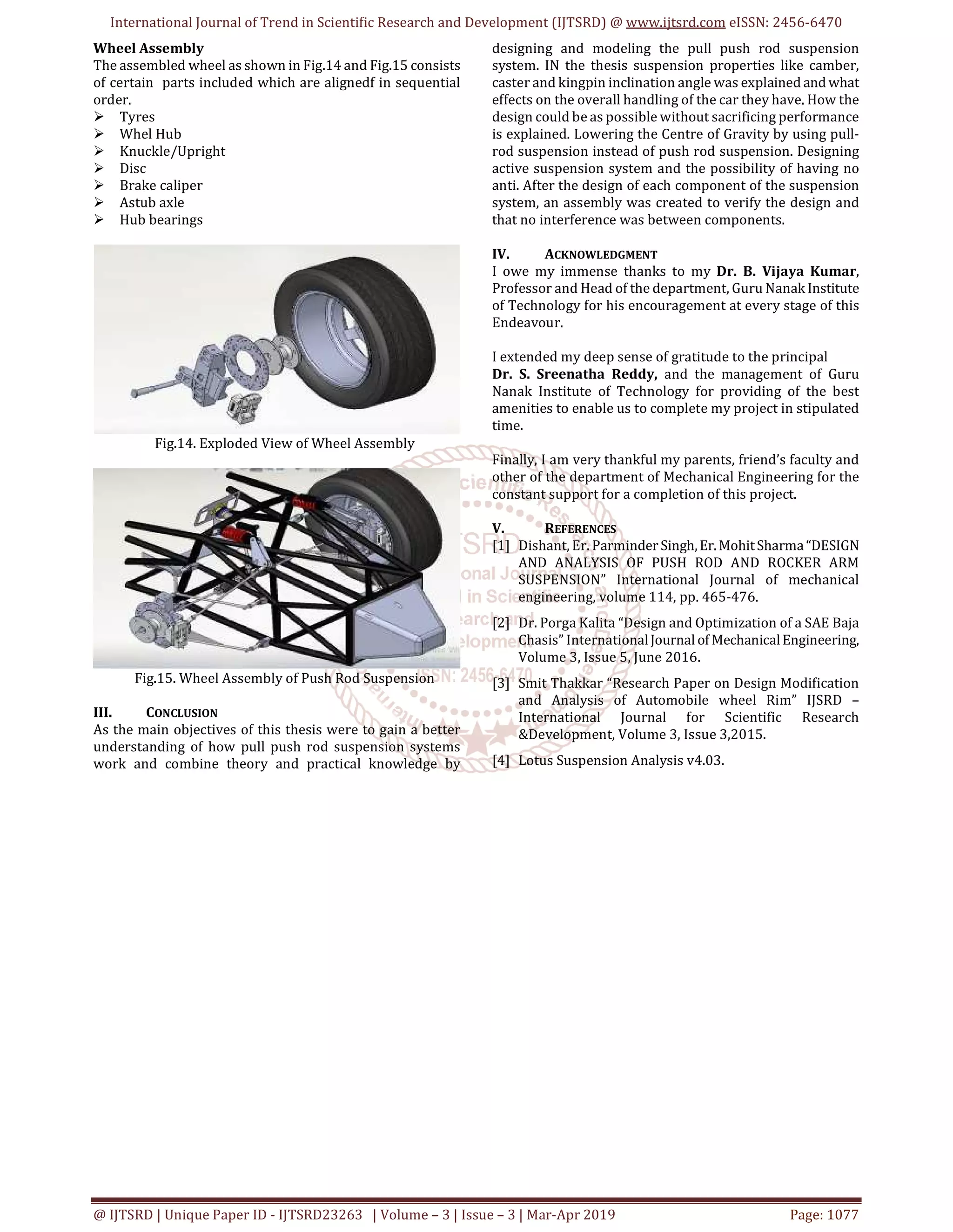 Design and Modeling of Pull Rod and Push Rod Suspension System | PDF