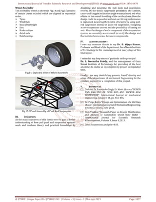 Design and Modeling of Pull Rod and Push Rod Suspension System | PDF