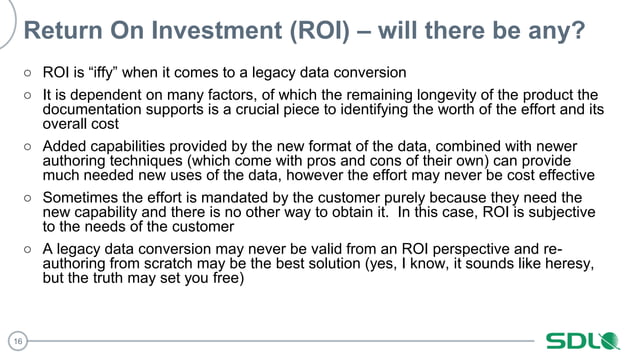 LegacyDataConversionToS1000D | PPT