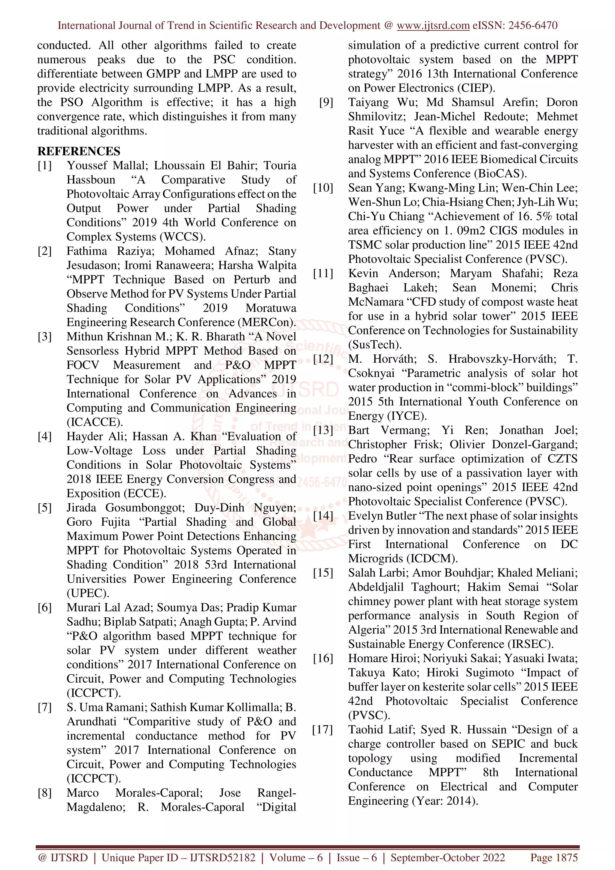 Particle Swarm Optimization Pso Algorithm Based Mppt For Pv System