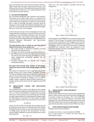THD Analysis of Cascaded Multi level Inverters using different PWM Techniques | PDF
