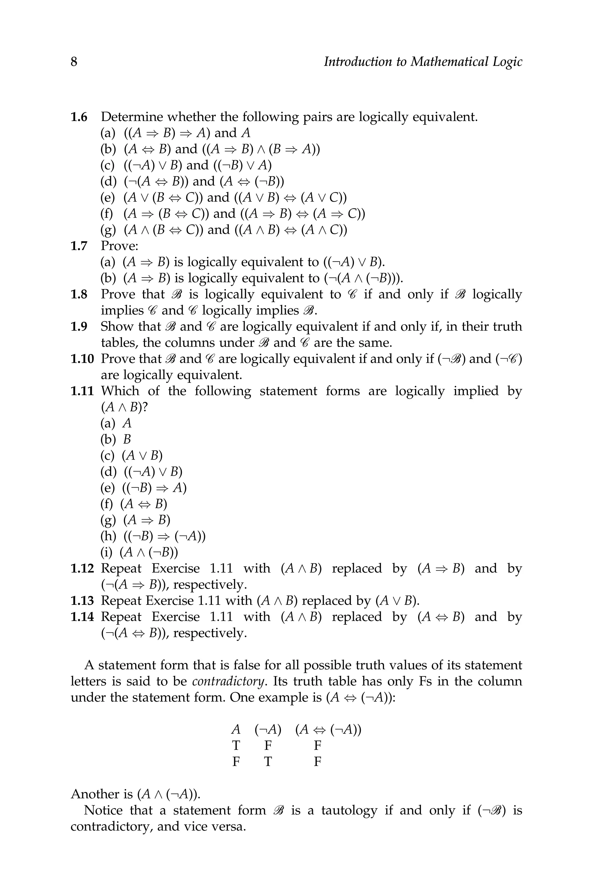 Introduction To Mathematical Logic 5th Edition Mendelson Elliott | PDF