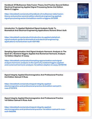 Applied Signal And Image Processing Multidisciplinary Advancements Rami ...