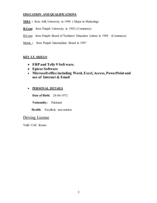 haseeb cv as accountant | PDF