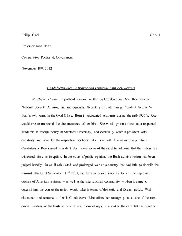 Condi Rice Paper | DOCX