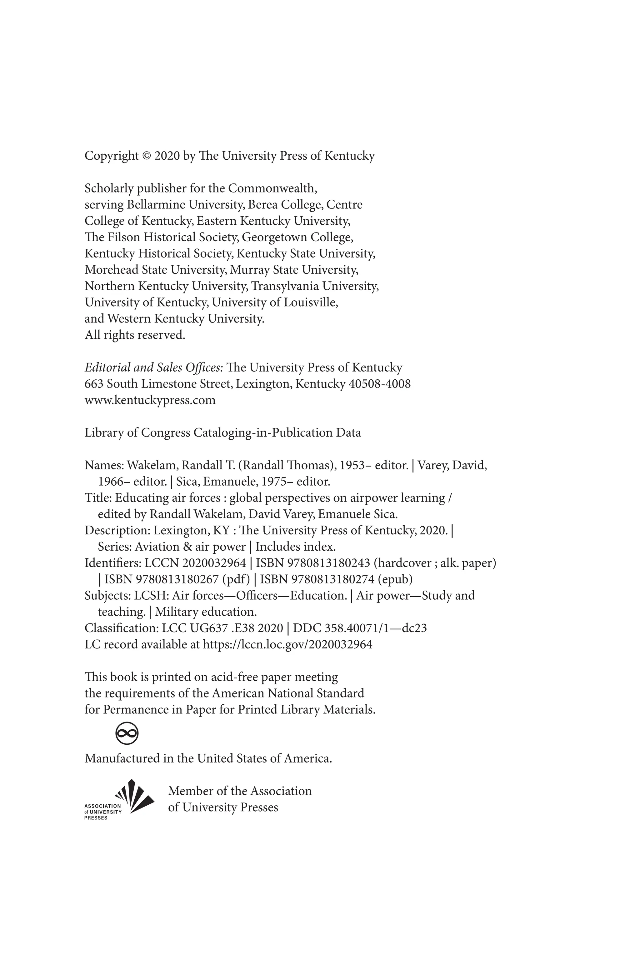 Educating Air Forces Randall Wakelam David Varey Emanuele Sica | PDF