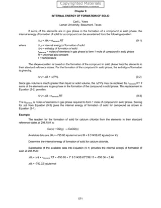 Yaws Handbook Of Thermodynamic Properties For Hydrocarbons And ...