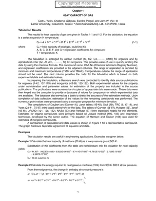 Yaws Handbook Of Thermodynamic Properties For Hydrocarbons And ...
