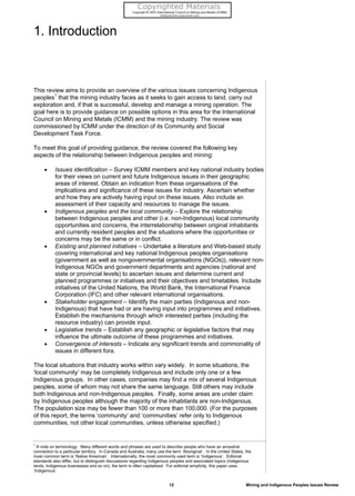 Mining And Indigenous Peoples Issues Review Render Jo M | PDF