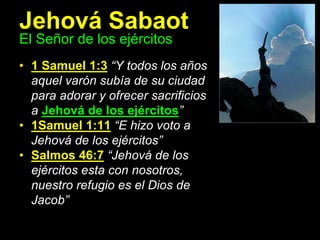 detalle de los nombres de Dios en la Biblia.ppt