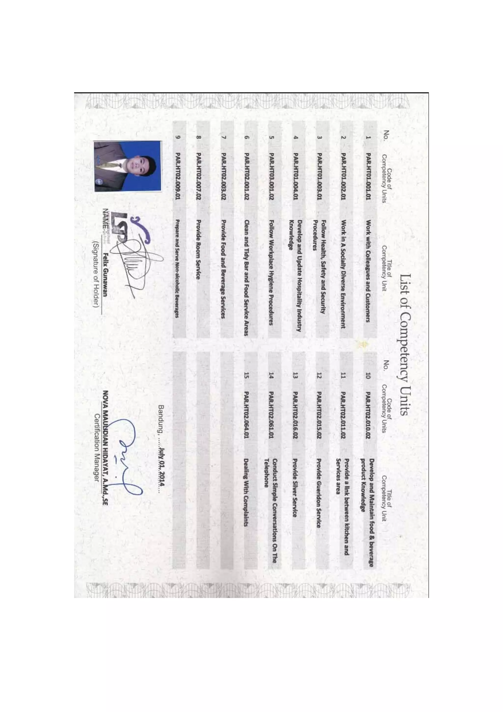 CV Felix Gunawan & APPLICATION LETTER | PDF