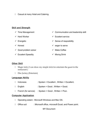 CV Felix Gunawan & APPLICATION LETTER | PDF