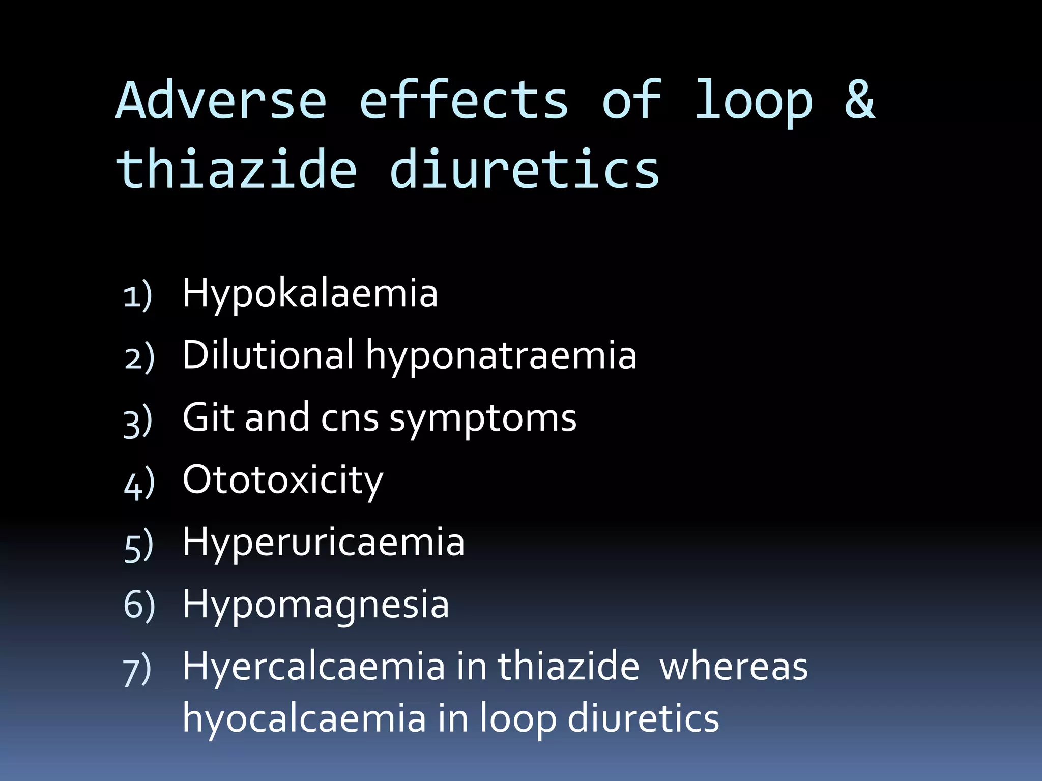 role of diuretics in the management of congestive heart failure | PPTX
