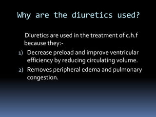 role of diuretics in the management of congestive heart failure | PPTX
