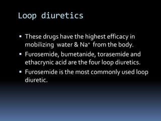 role of diuretics in the management of congestive heart failure | PPTX