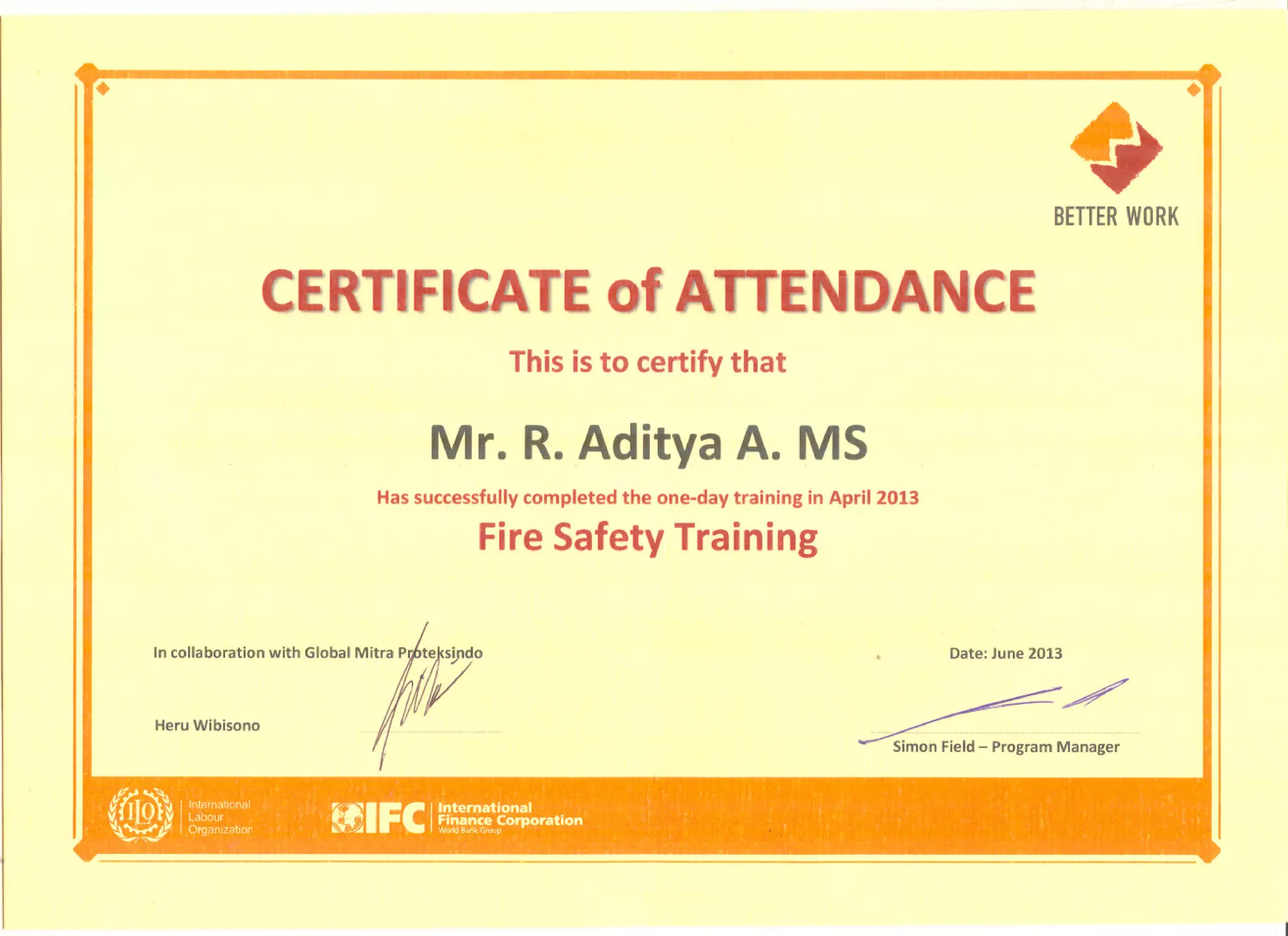 Fire Safety Certificate | PDF