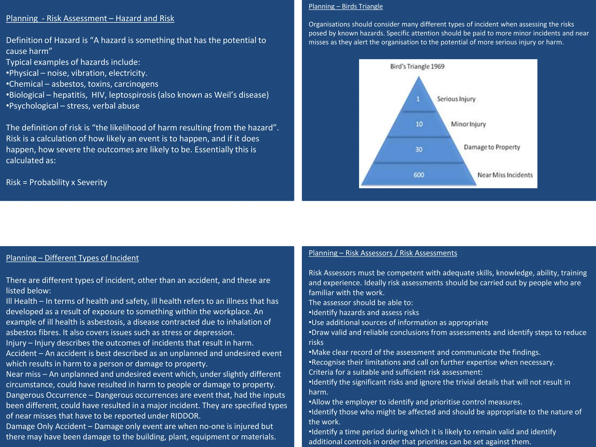 H&S NEBOSH certificate flashcards for exam preparation | PPT | Human ...