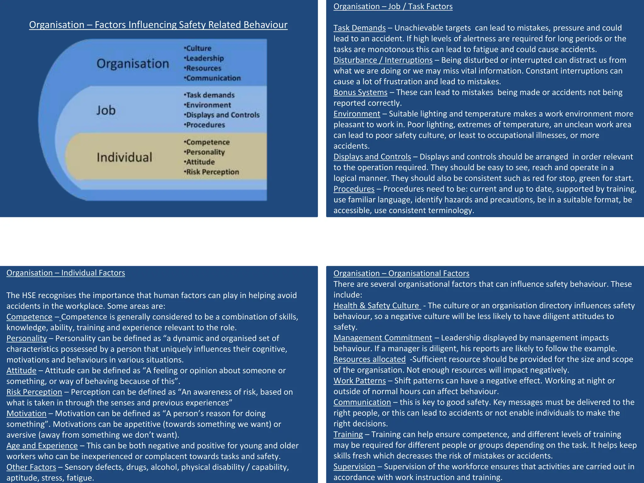 H&S NEBOSH certificate flashcards for exam preparation | PPT | Human ...