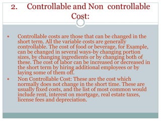 Food Cost Control in restaurant and hotels | PPT