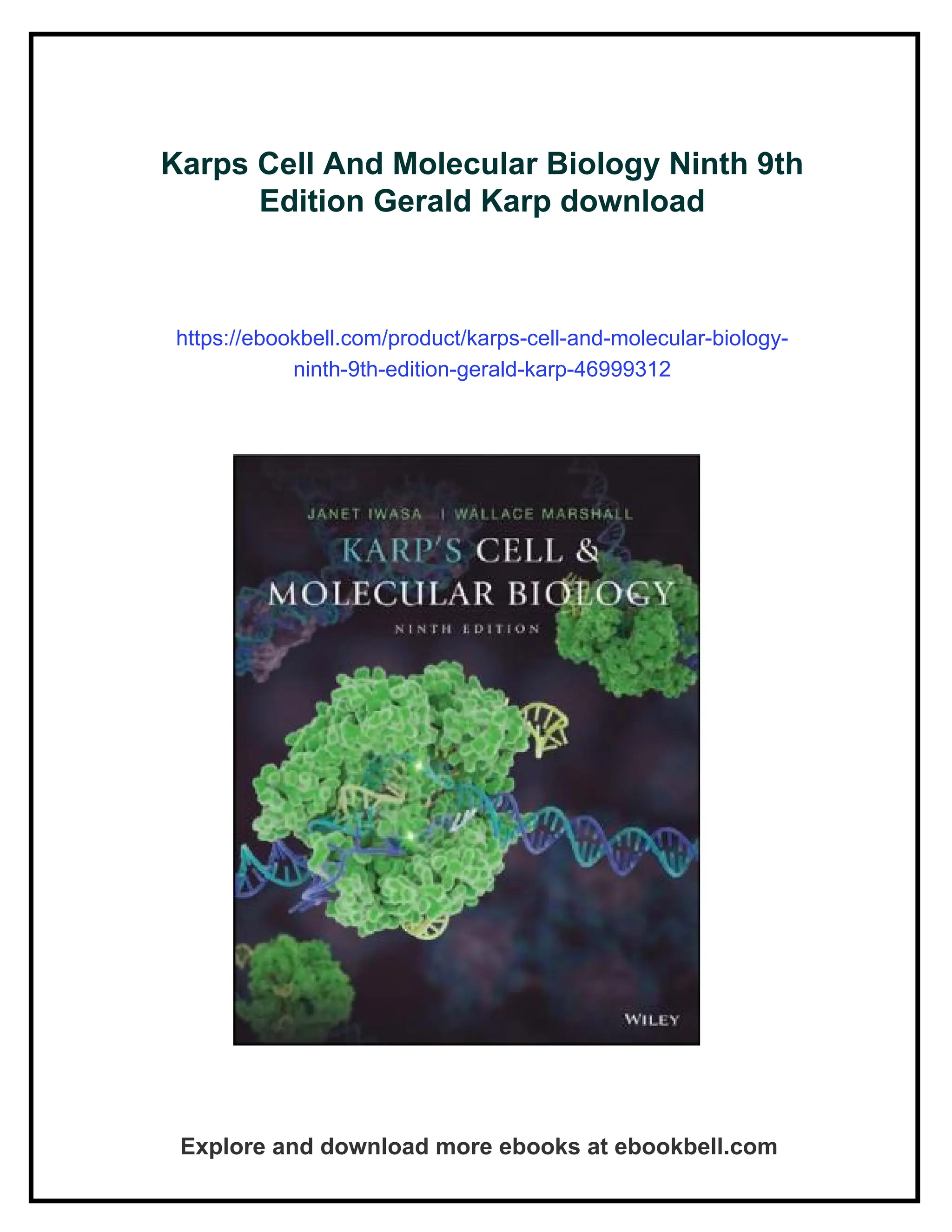 Karps Cell And Molecular Biology Ninth 9th Edition Gerald Karp | PDF