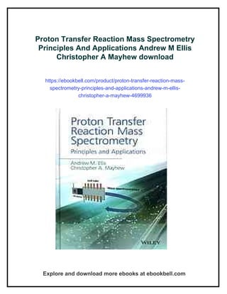 Proton Transfer Reaction Mass Spectrometry Principles And Applications ...