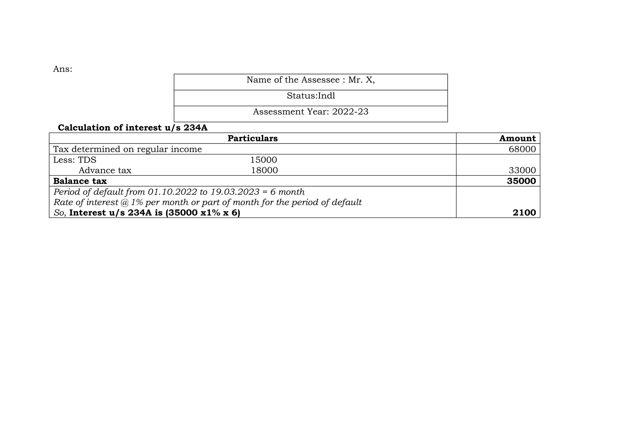 234 A , B C .pdf income tax calculation | PDF