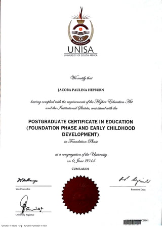 Early Childhood Development Certificate | PDF