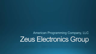 Intro Zeus Group - AMPROG 2016 | PPSX | Internet | Computing