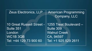 Intro Zeus Group - AMPROG 2016 | PPSX | Internet | Computing