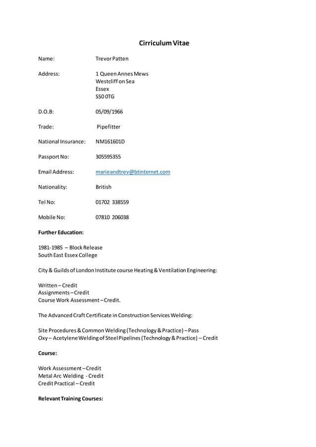 trev CV 2015 N | PDF