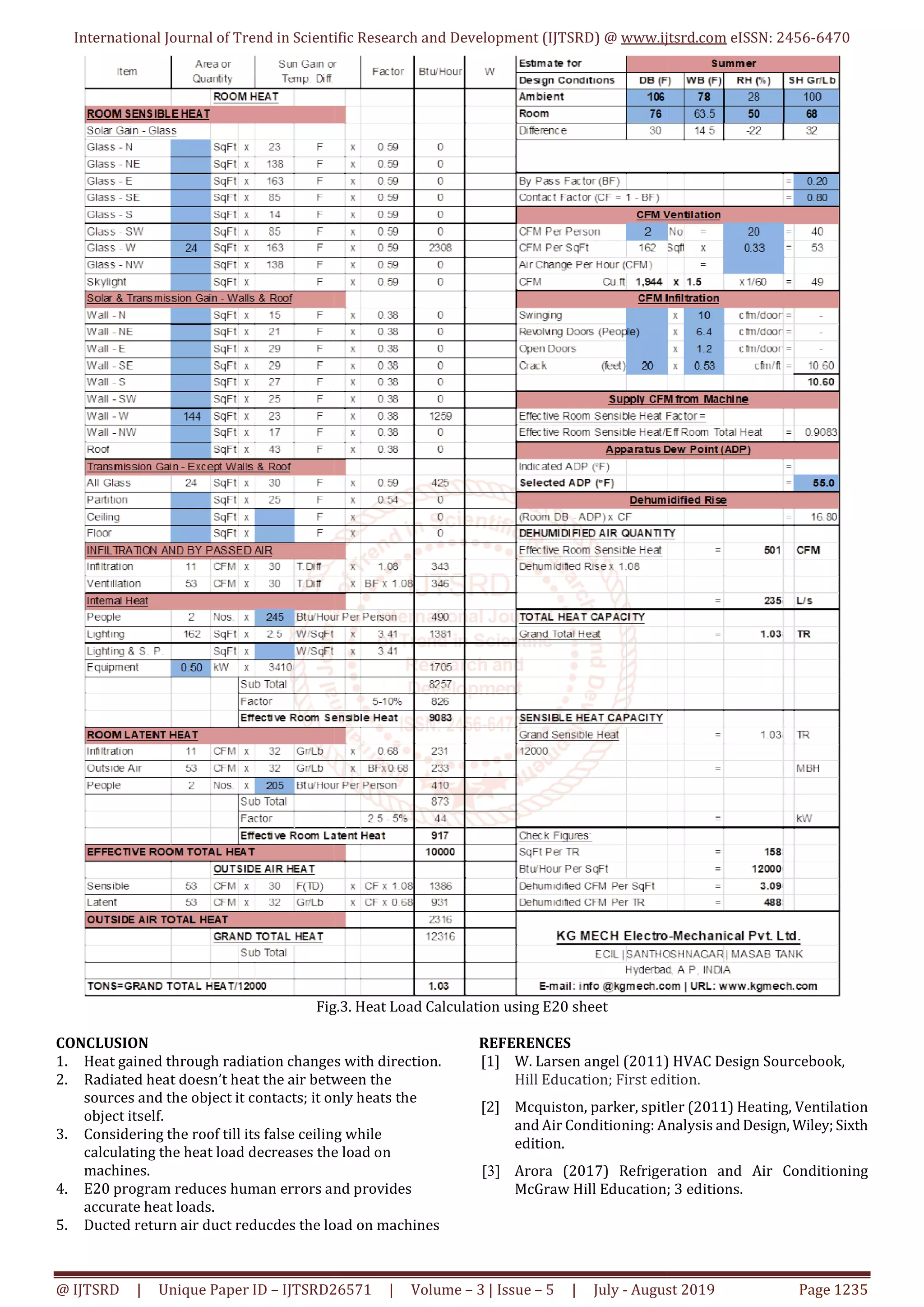 Heat Load Calculation | PDF