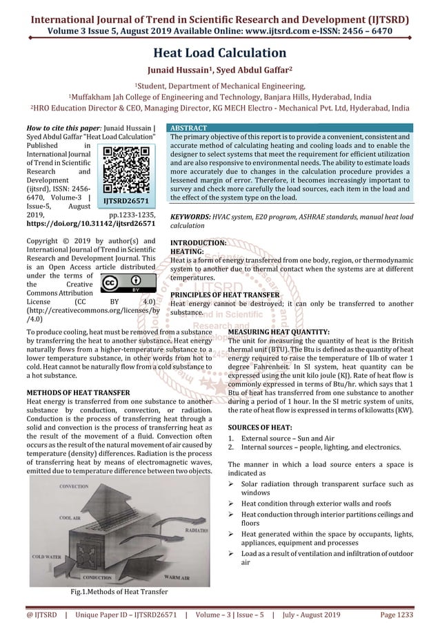 Heat Load Calculation | PDF | Physics | Science
