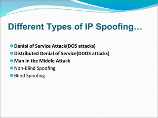 ip spoofing by Ipshita Nandy | PPT
