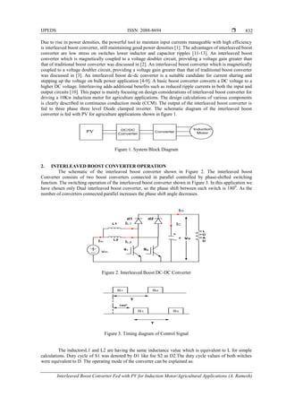 Interleaved Boost Converter Fed with PV for Induction Motor/Agricultural Applications | PDF