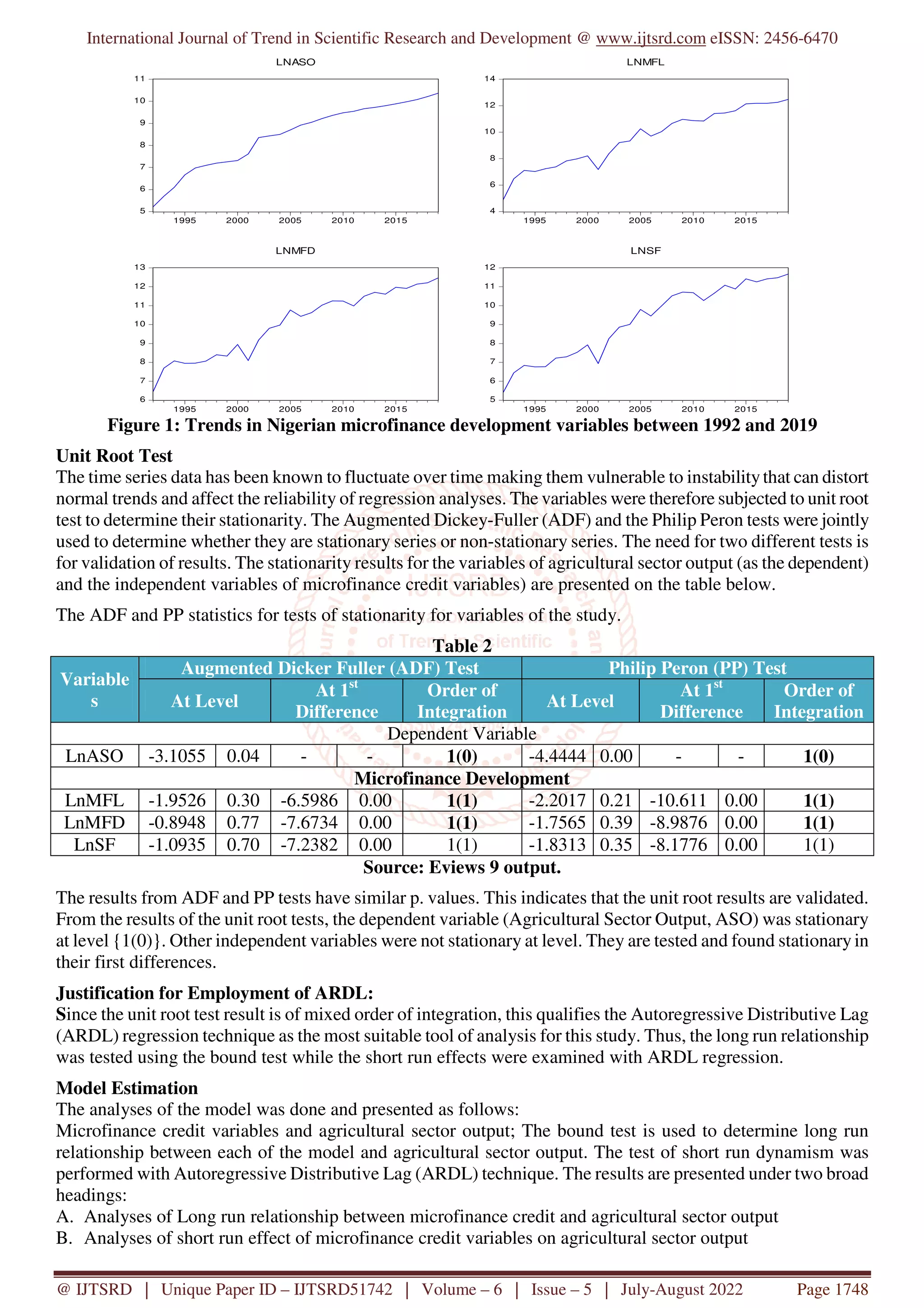 Microfinance Credit and Agricultural Sector Output in Nigeria | PDF