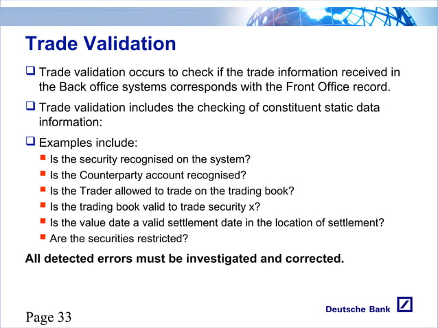 23512555 trade-life-cycle | PPT | Stocks and Bonds | Personal Investing