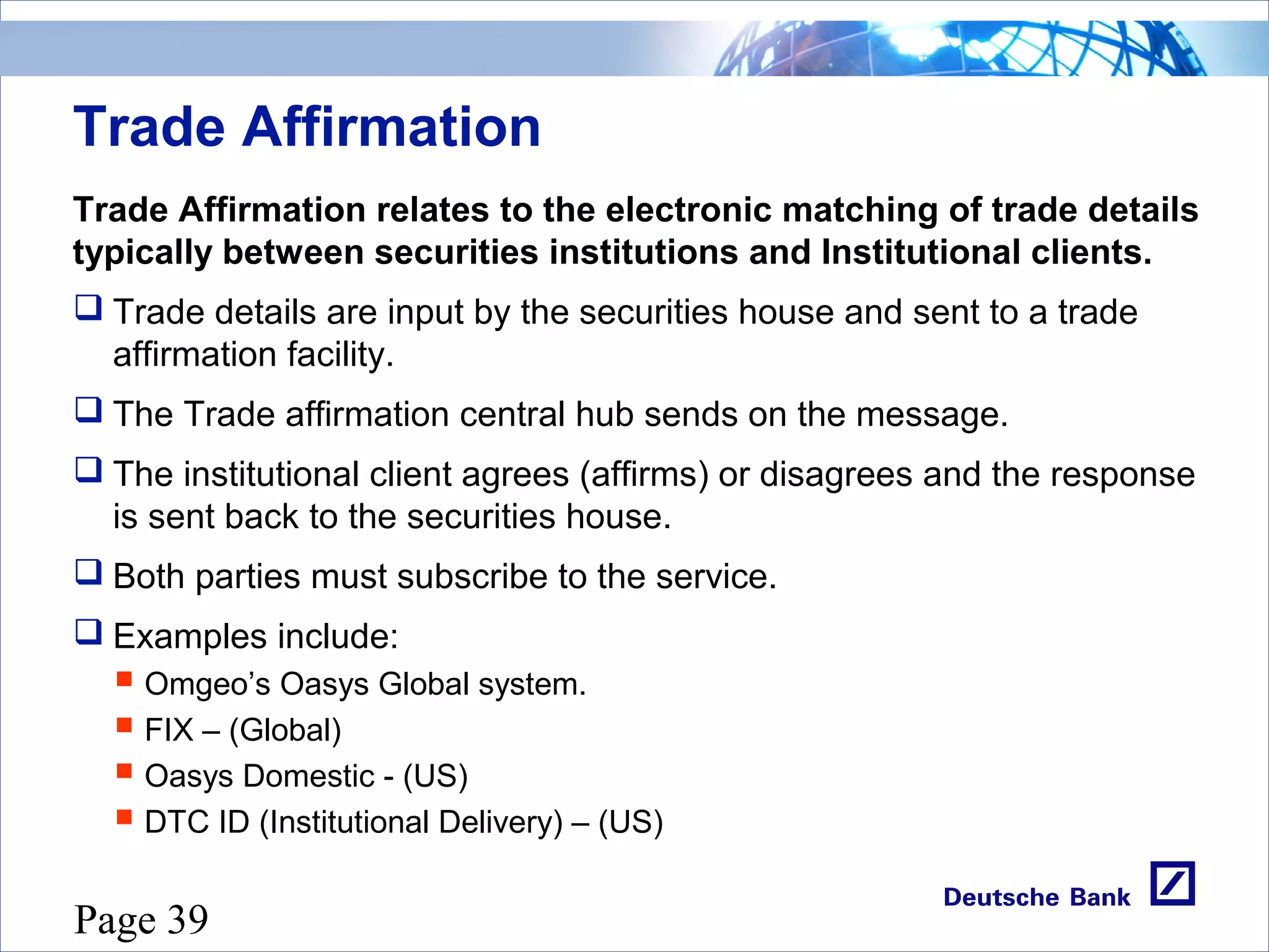 Trade life cycle of stocks | PDF