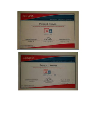 Degrees and Certifications | DOCX