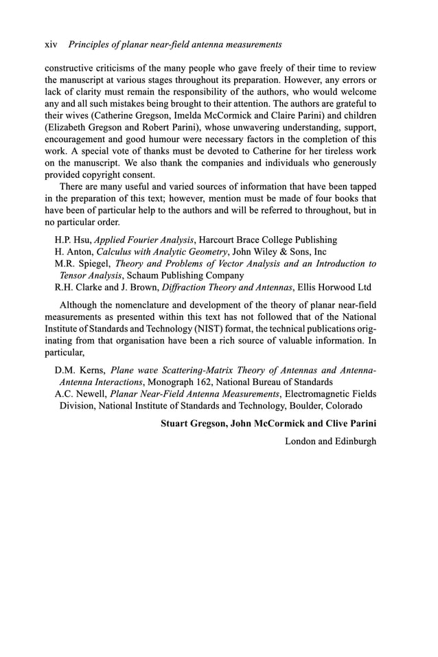 Principles Of Planar Nearfield Antenna Measurements Stuart Gregson | PDF