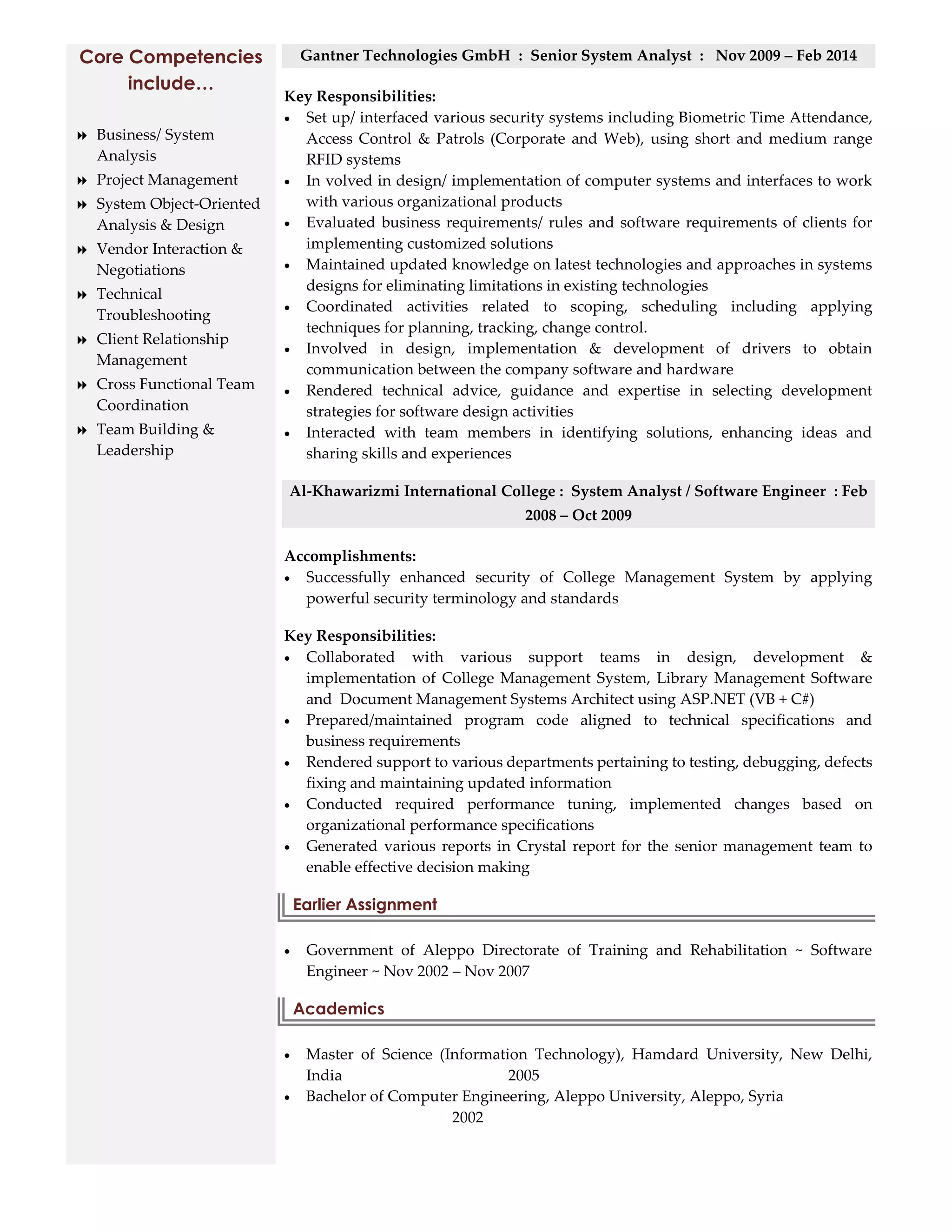 Resume - Fouad Kayali | PDF