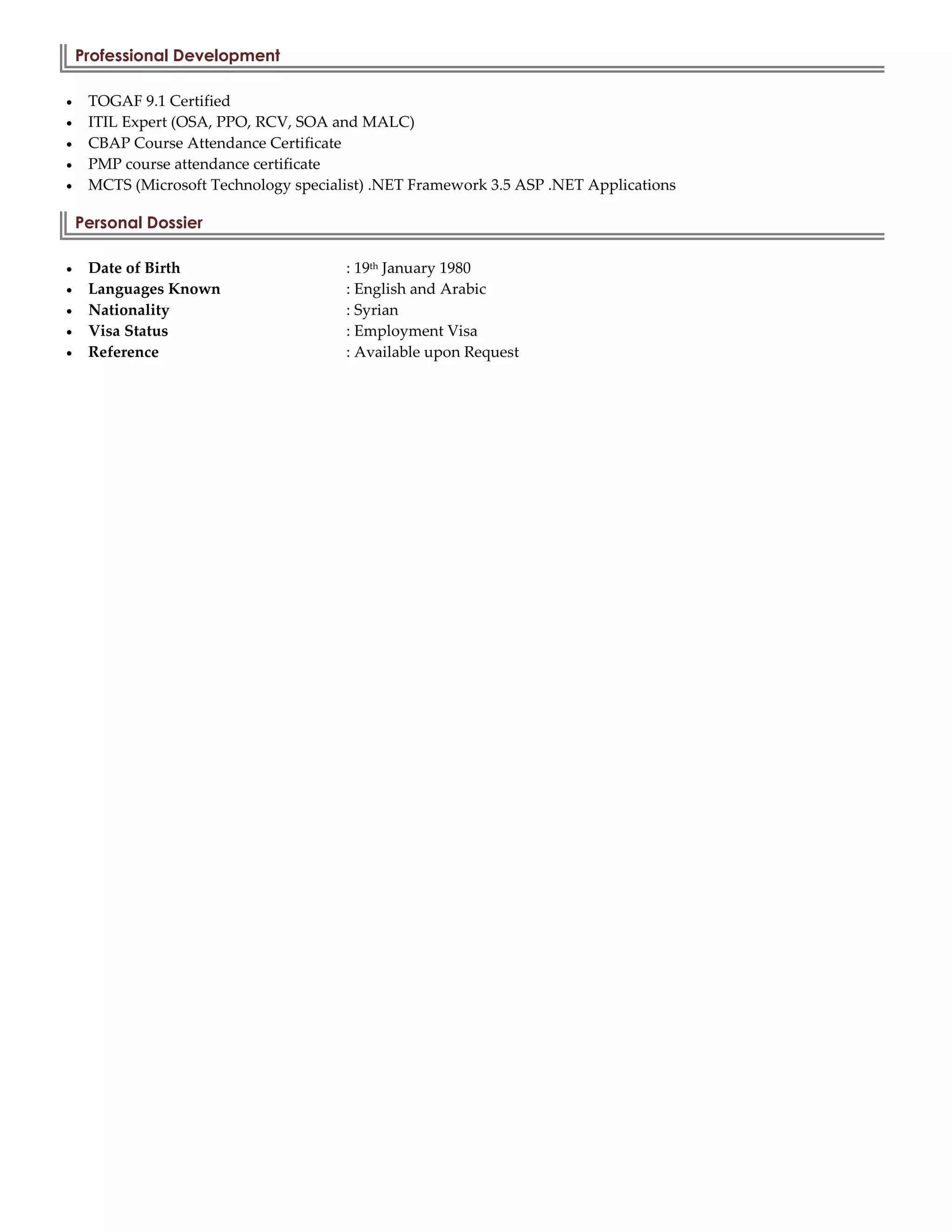 Resume - Fouad Kayali | PDF