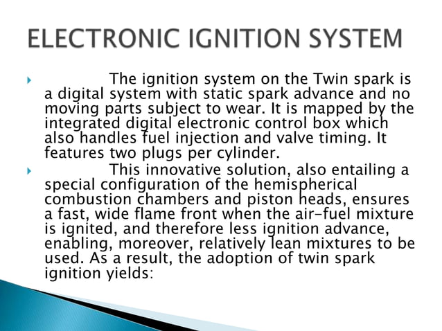 Digital Twin Spark Ignition (DTSI) technology PPT | PPT | Auto Type | Automotive